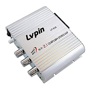 CBK Mini Hi-Fi Stereo Amplifier Amp Radio MP3 with Adapter for Car Bus Motorcycle Home 200W 12V