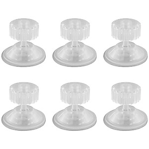 WHYHKJ 6pcs Transparent Strong Screw Nut Pull Suction Cup Long Type Plastic Kitchen Bathroom Window Wall Car Hooks
