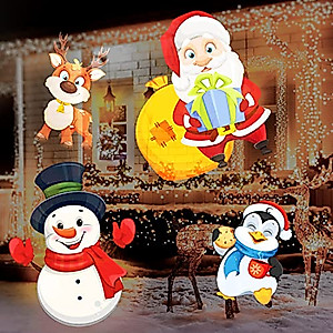 Xhaus 8 Pcs Replacement Theme Slides for Halloween Christmas Projector Lights, Not Include Projector