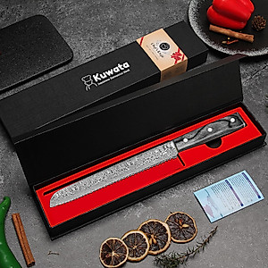 Bread Knife, 10inch Multifunction Serrated Knife, VG10 Damascus Steel Bread Cutting Knife for Homemade Bread, Razor Sharp Edge for Efficient Slicing Sourdough Bread, Bagels, Cake