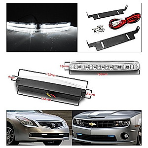 ZMAUTOPARTS For 2009-2017 Dodge Journey LED DRL Chrome Projector Headlights Headlamps with 6" White LED DRL Lights