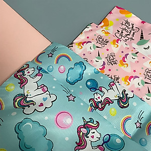 YOKIOU 9pcs Wet Dry Bags for Diaper Waterproof Reusable with Zipper, Cloth Diaper Unicorn Wet Dry Bags for Travel, Daycare, Beach, Pool, Stroller, Diapers(pink, blue)