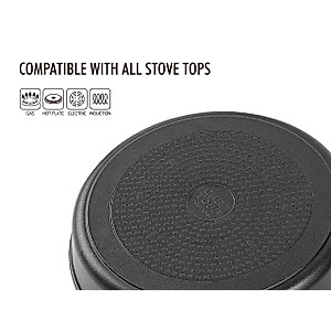 CHEF TOPF Practi Nonstick Frying Pan 12 Inch, Titanium Coating Ultra Non-stick Skillet, PFOA & PFOS Free