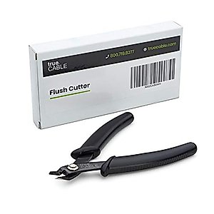 trueCABLE Precision Sharp Flush Cutter, 5” Side Cutting Pliers, Hardened Carbon Steel Tool, Durable Construction, Cut Wire Up To 16 AWG