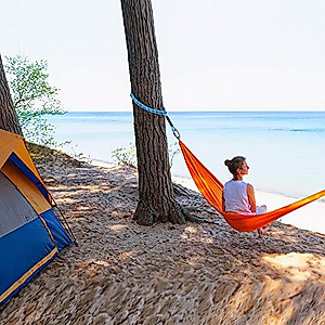 BeneLabel Tree Swing Rope, Hammock Tree Swing Hanging Strap, Heavy Duty Carabiner, for Indoor Outdoor Swing Hammock Playground Set Accessories, 4 ft, 1 Pcs, Blue