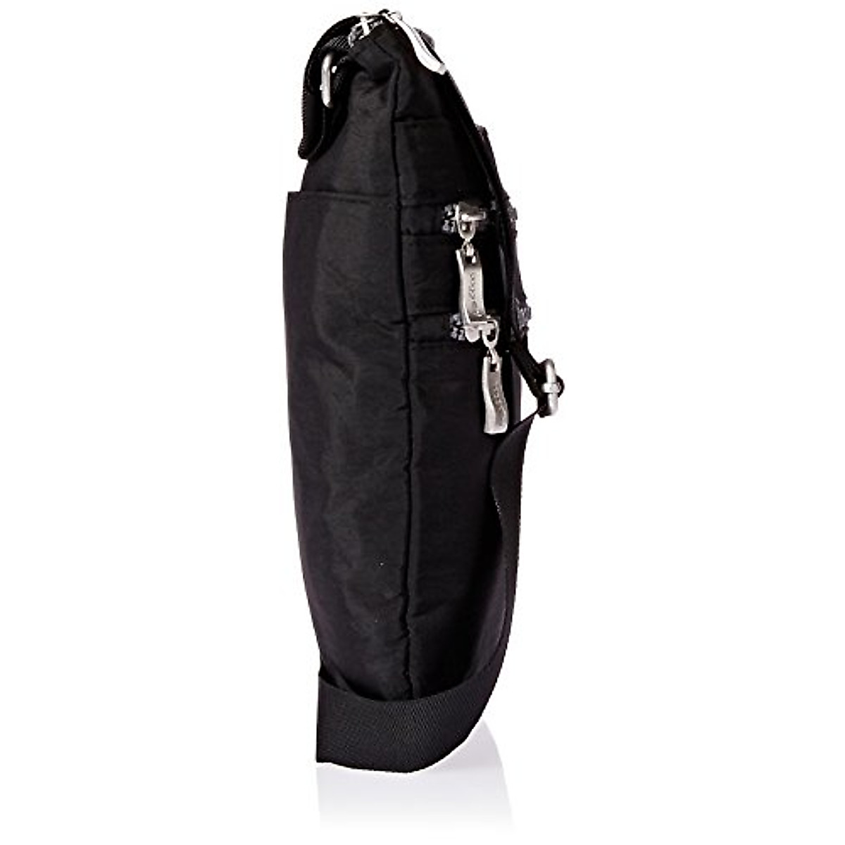 Baggallini Womens Comrade 3-zip Crossbody Cross Body Handbag, Black With Sand Lining, One Size US