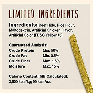 Cadet Premium Grade Munchy Beef Hide Sticks 5 Inch, 100 Pack