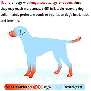 Protective Inflatable Collar for Dogs, Soft Inflatable Dog Neck Donut Collar Alternative After Surgery, Blow Up Dog Collar E Collar Substitute (Medium, Pink)