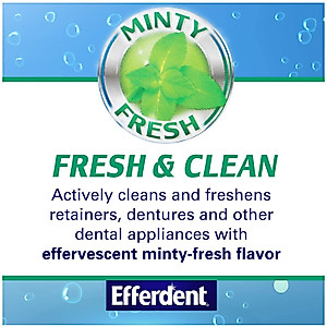 Efferdent Plus Mint Anti-Bacterial Denture Cleanser | 90 Tablets