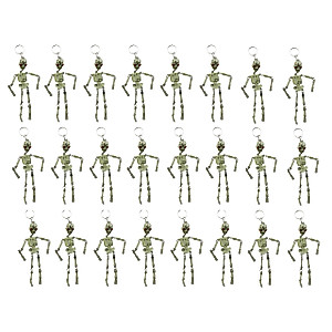 Curious Minds Busy Bags Bulk 24 Skeleton Keychains - Fidget Set for Doctors and Medical Professionals - Halloween Novelty Goodie Bag Filler Trick or Treat (2 DOZEN)