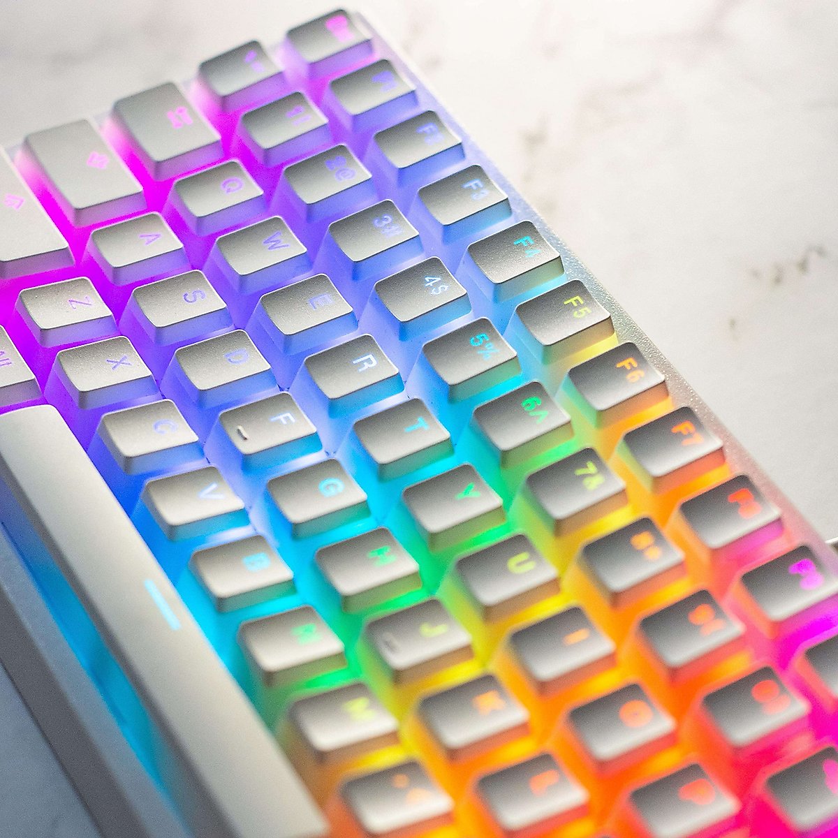 YUNZII KC84 84 Keys Hot Swappable Wired Mechanical Keyboard with PBT Dye-subbed Keycaps, Programmable, RGB,NKRO,Type-C Cable for Win/Mac/Gaming/Typist (Gateron Yellow Switch, Pudding)