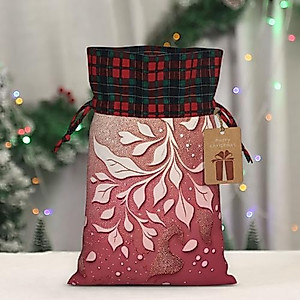 Yioniii a mandala pattern on purple velvet background pattern Christmas Gift Bags Santa Sack with Drawstring, String Backpacks for Gifts Treat and Candy，Purple,S