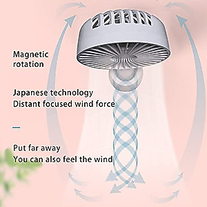 Handheld Fan with Magnetic Base, Mini Personal Fan with 2200mAh Battery, 3 Speed with 2-8 Hours Operated Portable Fan, Mini/Micro USB Rechargeable Fan for Kids, Grils, Woman and Man, for Summer Travel Outdoor