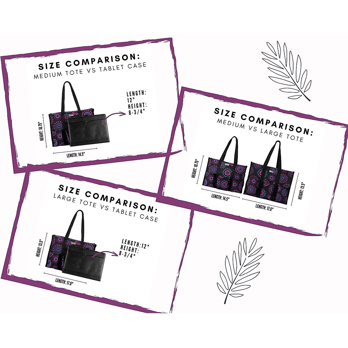 Pursetti Utility Tote with Pockets & Compartments-Perfect Nurse Tote Bag, Teacher Bag, Work Bags for Women & Craft Tote (Tropical Rain)