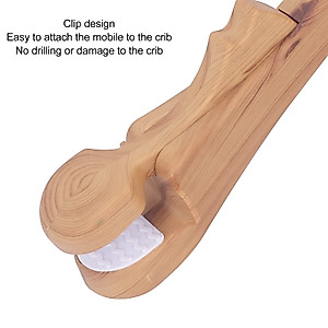Crib Mobile Arm, Mobile Arm For Crib, Secure Wood Grain Faux Crib Furniture Support Mobile Holder For Crib Baby Crib Mobile Arm for Crib Toys Accessories