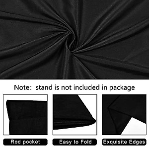 WENMER Black Backdrops, Solid Black Photo Backdrops for Photoshoot, Photography Backdrops Background for Photo Shooting, Party, Videos, 5 x 7 FT