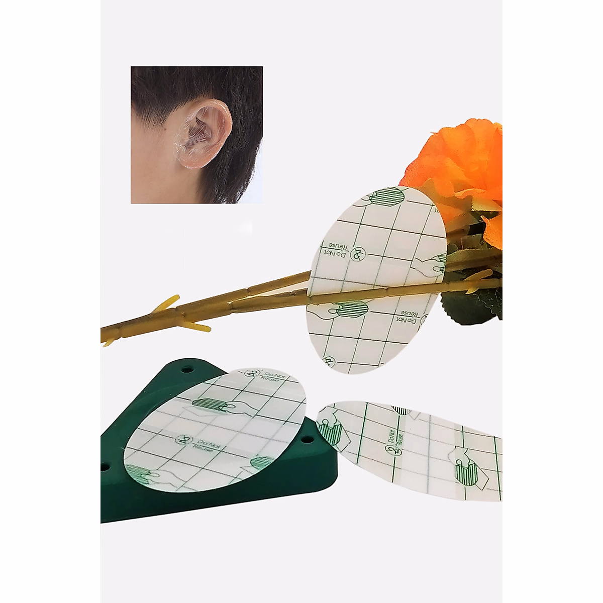 Ear Covers for Shower 100 pcs, Baby Ear Protection, Disposable Ear Protectors Waterproof for Swimming, Bathing, Surfing, and Other Water Sports.