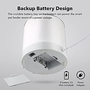 HBN Automatic Cat Feeders, 4L Dog Food Dispenser Dry Food,Work with Alexa and Voice Recorder,2.4Ghz Wi-Fi Enabled App Control