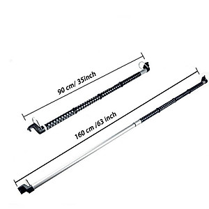 Owl Focus Adjustable Car Clothes Hanger Bar, Telescopic Clothes Rod for Car with Stainless Steel Hook, Protable Extensile Car Clothes Rack for Travel, Suitable for SUV,RV,Truck,Road Travelers,Jeep