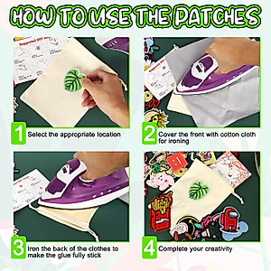 NICEVINYL Iron on Patches for Clothing: 100Pcs Random Assorted Styles Funny Patch Repair Embroidered Appliques for Clothes Sew on/Iron on Jackets Backpacks Hat Dress Fabric for DIY Accessories