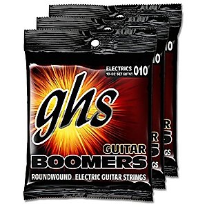 3 SETS of GHS Boomer TNT 10-52 Electric Guitar Strings (GBTNT)