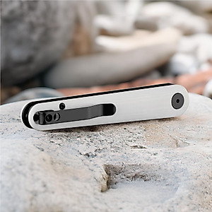 Warspear Terima Front Flipper Folding Knife 3.5" Black PVD D2 Blade White G10 Handle Camping Pocket Knife With Deep Carry Clip Outdoor EDC WP901WH