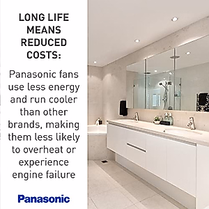 Panasonic FV-40VQ4 WhisperCeiling Spot Ventilation Fan - 390 CFM - Quiet Bathroom Ceiling Fan