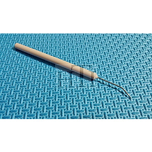 2 DISSECTING DISSECTION TEASING NEEDLE STRAIGHT + BENT CURVED WITH PLASTIC HANDLE (HTI BRAND)