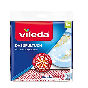 Vileda 14013334 Washing Up Cloth in 6-Pack Pick-Up Pores