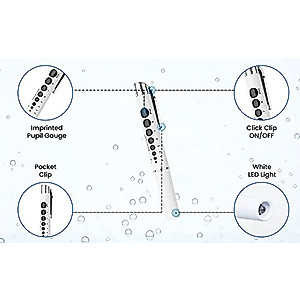 PrimaCare DL-9325-2 LED Diagnostic Reusable and Lightweight Medical Pen Light for Nurse, Student, Doctors EMT, Batteries Included, White, Pack of 2