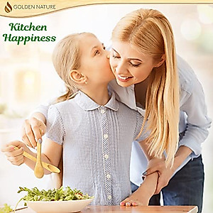 Bamboo Spoons Set of 5 – Wooden Tea Spoons Perfect for Coffee, Sugar, Spices, Seasoning, Herbs & Desert, 100% Biodegradable and Environmentally Eco Friendly