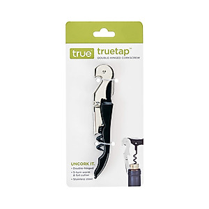 True Truetap Black on Preloaded Clip Strip Double Hinged Corkscrews