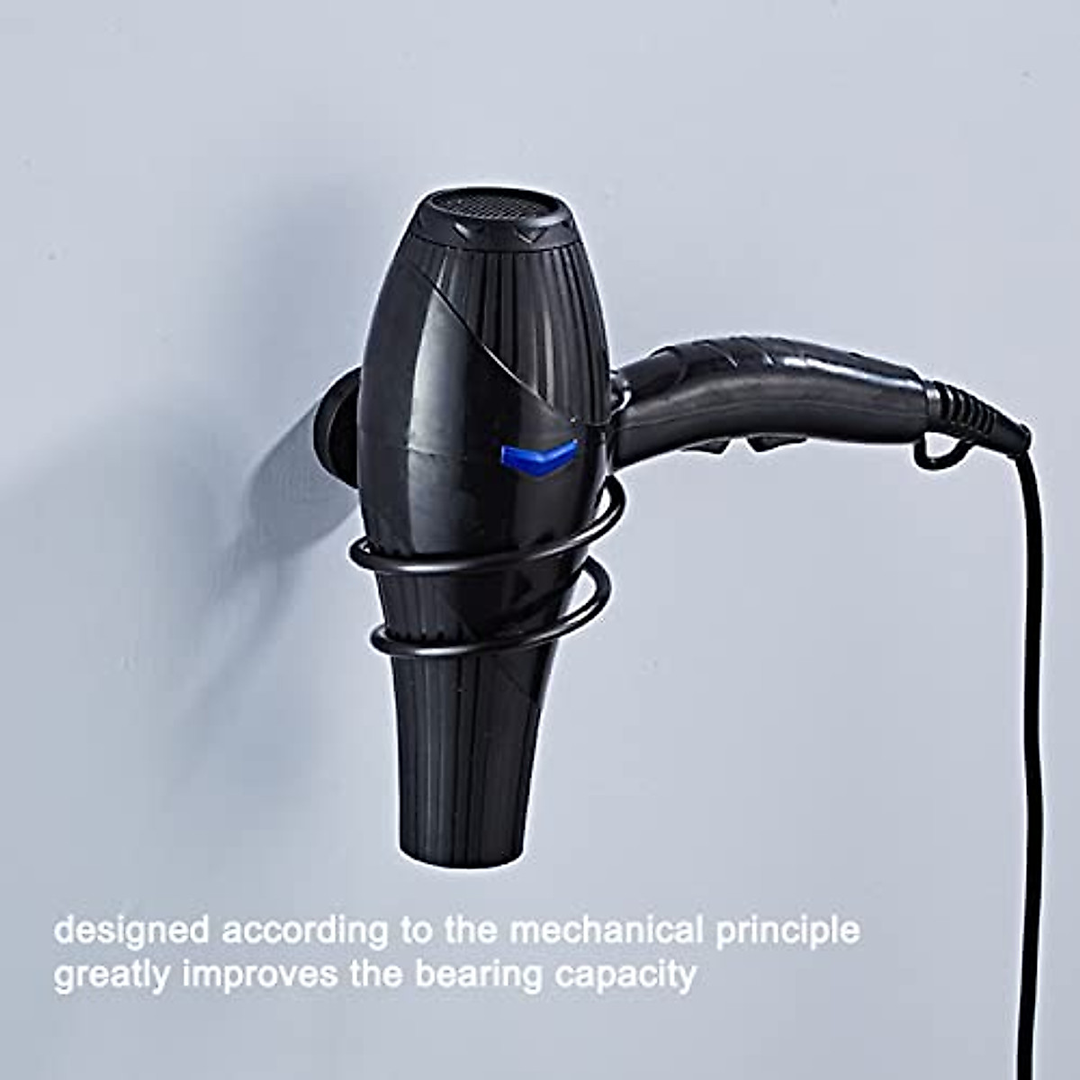 Hair Dryer Rack, Rust Proof Wall Mount Multipurpose Blow Hair Dryer Holder High Strength 304 Stainless Steel for Bathroom (ORB)