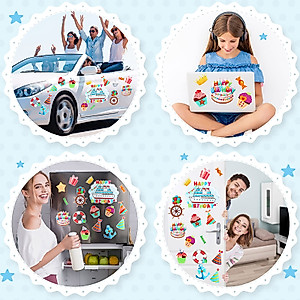 15 Pcs Birthday Cruise Door Decorations Funny Cruise Door Magnets Magnetic Cruise Accessories Must Haves Carnival Happy Birthday Door Sign Reusable Birthday Magnets for Ship Party Refrigerator Cabin