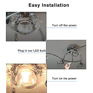 Makergroup Dimmable G9 LED Light Bulbs 120V, 35W T4 G9 Halogen Equivalent, Warm White 2700K 3000K for Crystal Chandeliers Lights, Accent,Pedant Lights,Wall Sconces,Ceiling Lights 6-Pack