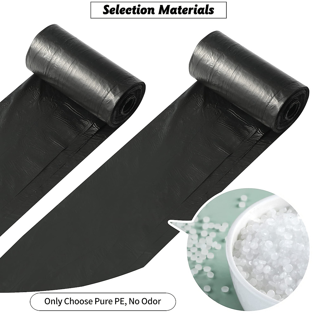 Mini Trash Bag, 10Rolls/200 Counts Strong Garbage bag for Car Trash Can/Small Sized Waste Bin/Desktop Trash Can, 0.5 gal Garbage Bags 12.0 * 8.7 inches, fit 2 Liter or less Trash Can