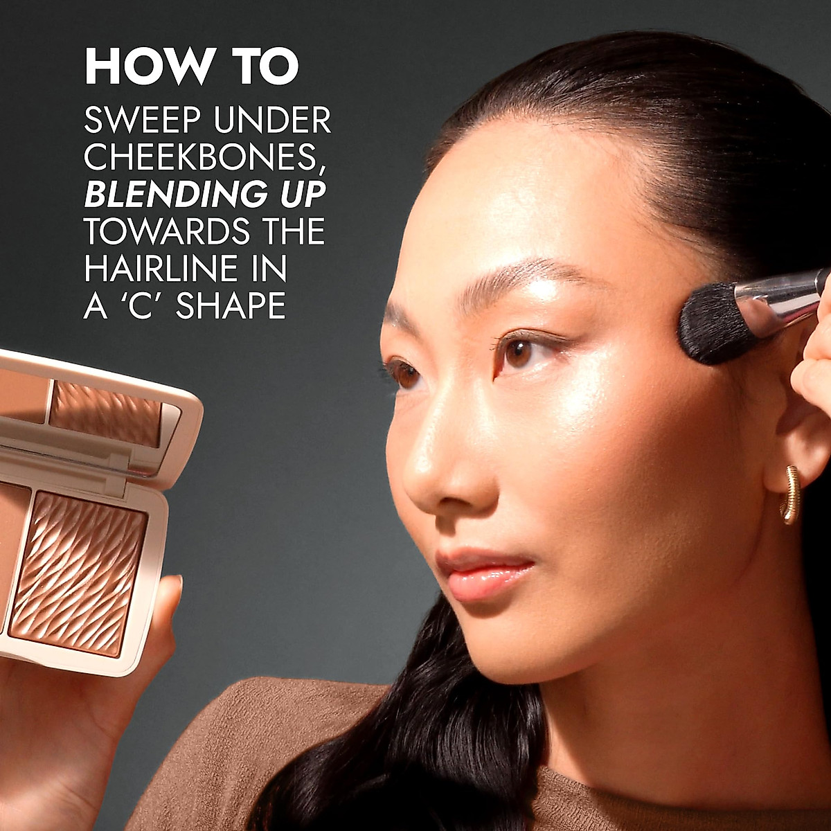 COVER FX Monochromatic Powder Bronzer Duo - Suntan Bronze - Soft Matte + Luminous Shimmer Finish - Create Custom, High Impact Bronze Glow