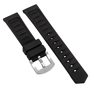 22mm Soft Rubber Strap Black Watch Band for TAG HEUER Formula F-1 Aquaracer by Vintage.G