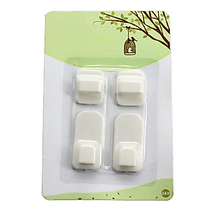 Psdndeww Wall Mount Remote Control Hanger 4 Pcs Self Adhesive Hook Set Holder