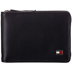 Tommy Hilfiger Men's Genuine Leather Slim Ziparound Wallet