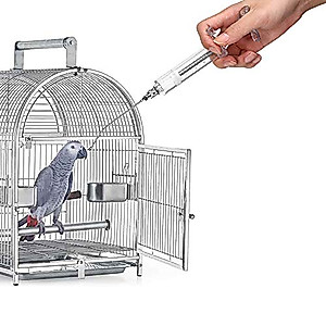 Avalizard Baby Bird Feeding Syringe Bird Syringe Feeder Bird Feeder for Cage Puppy Feeding Syringe 20ml Animal Syringe with 3pcs Needle Stainless Steel Material