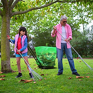 Trash Bag Holder with Wheels 30-60 Gallons Leaf Bag Holder for Leaves Weeding Camping Party,2 in 1 Multi-Function 500 LB Folding Hand Truck for Travel Moving Shopping Office(Black)