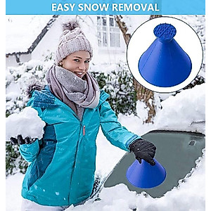 Car Ice Scrapers,Snow Scraper,Magical Ice Scrapers for Car Windshield,4 Pcs Portable Multifunctional Snow Remover Wiper,Upgrade 2-in-1 Refueling and Deicing Removal,Universal for Bus, Truck, SUV