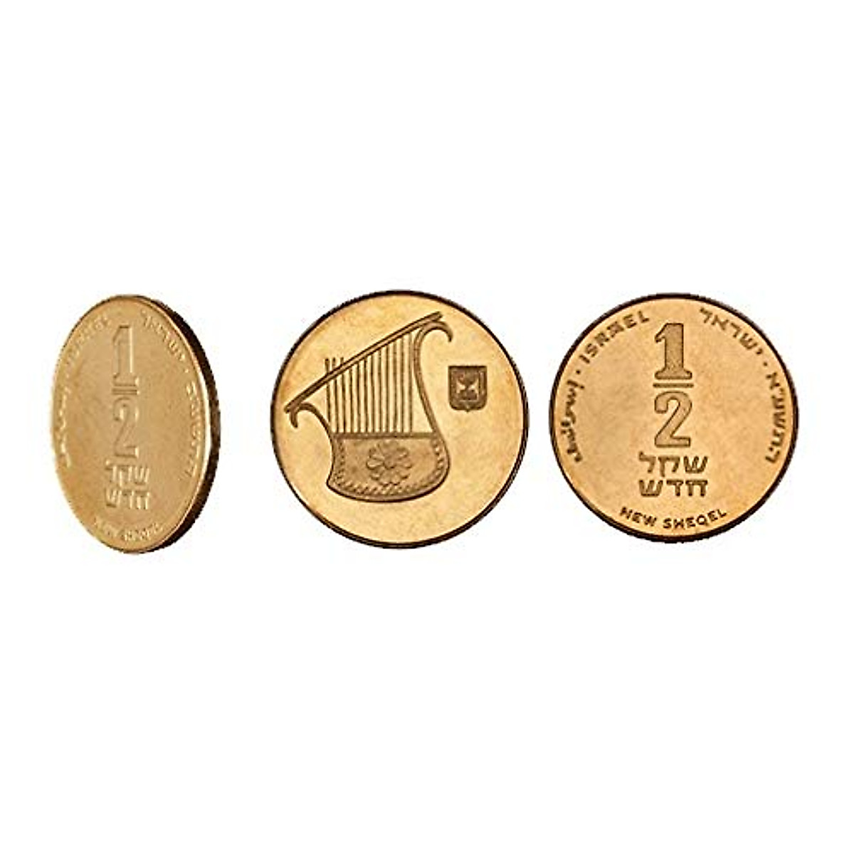 Lot of 10 Israeli Coins, Half 1/2 Shekel Sheqel, Official Currency NIS ILS Collectible Money