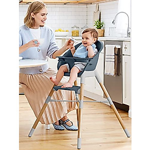 Skip Hop Baby High Chair 4 in 1 Convertible High Chair, EON, Slate Blue