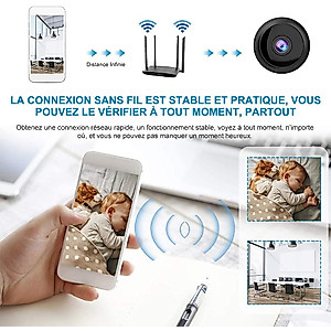 MDGLSYEE 2023MDGLSYEE Wireless Security Camera Mini Outdoor/Indoor with Audio,Hidden Camera,Home Surveillance Camera, 1080P IP HD Build-in Battery 350mah，Infrared Night Vision Dome Camera(Pack-3)