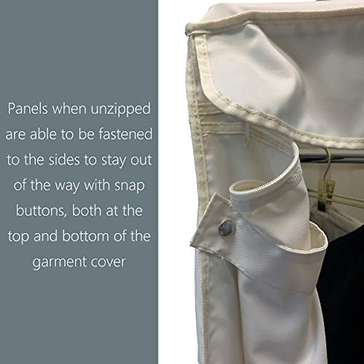 Portable Garment Rolling Rack Cover - Protect Your Clothes From Dust Keep Your Room Looking Organized (Cover Only) - 36"Wx18"Dx68"H