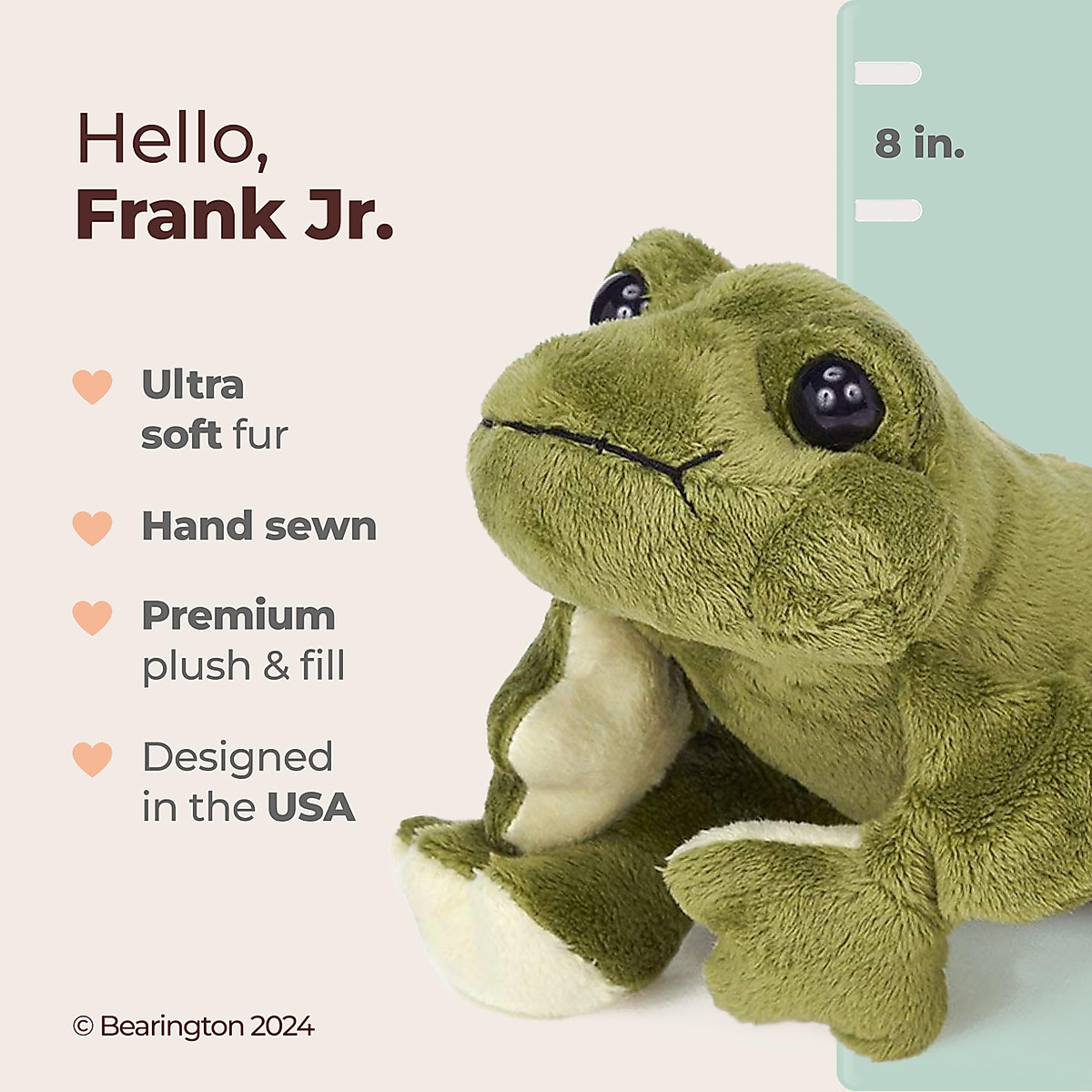 Bearington Frank Jr. Plush Stuffed Animal Frog 8"