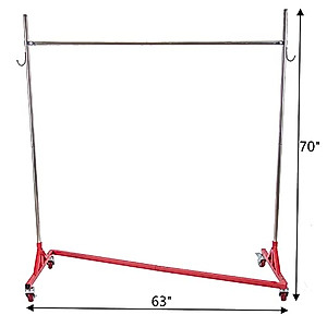 ROREP Z Rack Commercial Z Base Garment Rack Heavy Duty Rolling Z Garment Rack for department stores and laundries.