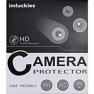 imluckies [3 Pack] Camera Lens Protector for iPhone 14 Pro 6.1" / iPhone 14 Pro Max 6.7", 9H Tempered Glass Film with Anti-Flash Ring, HD Clear, Scratch Resistant, Case Friendly, Easy Installation